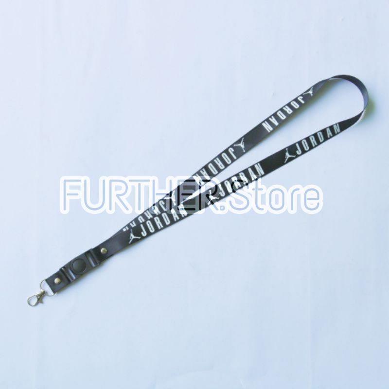 Jual Lanyard / JORDAN / gantungan kunci / tali lanyard hitam gantungan ...