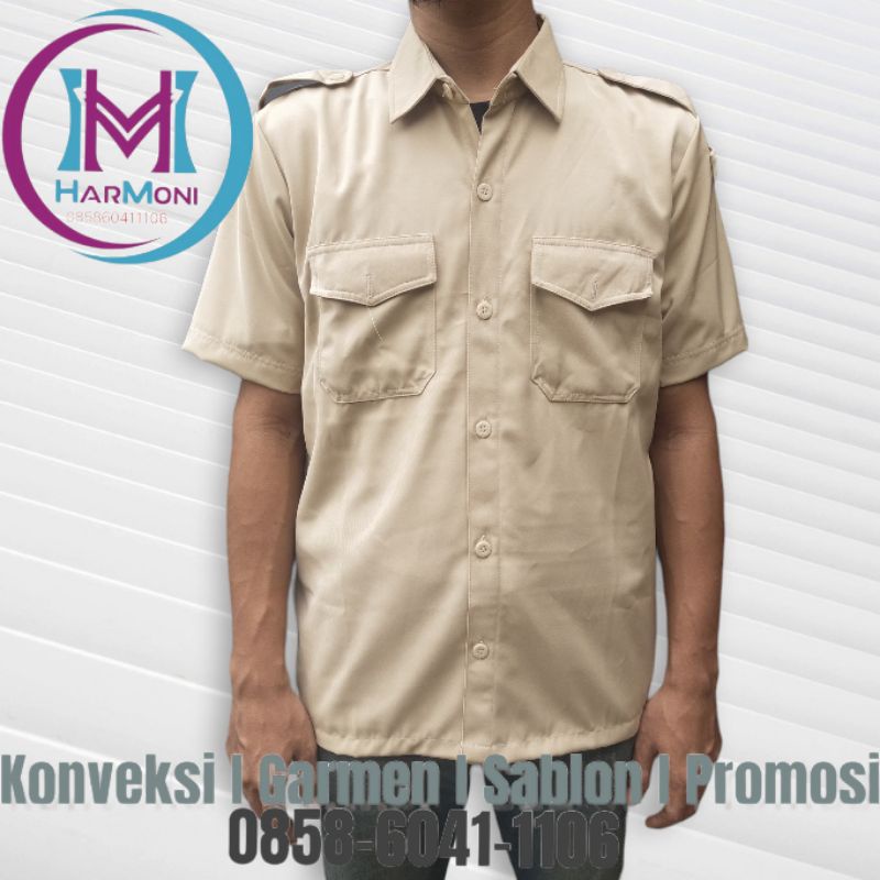 Jual KEMEJA SERAGAM PDH TARUNA PANGKAT / KEMEJA KEMENHAN/KHAKI PANGKAT ...