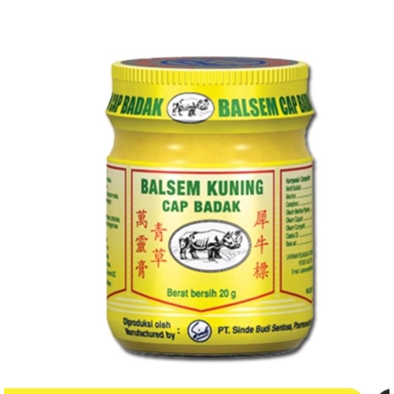 Jual Balsem Kuning Cap Badak 20g BTL KACA ORIGINAL | Shopee Indonesia