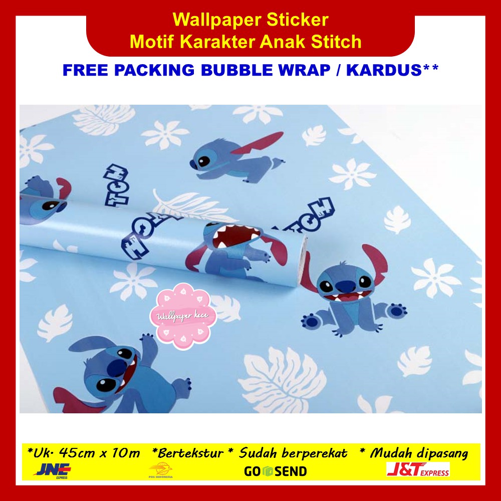 Jual Wallpaper Sticker Dinding Karakter Anak Stitch Walpaper Stiker ...