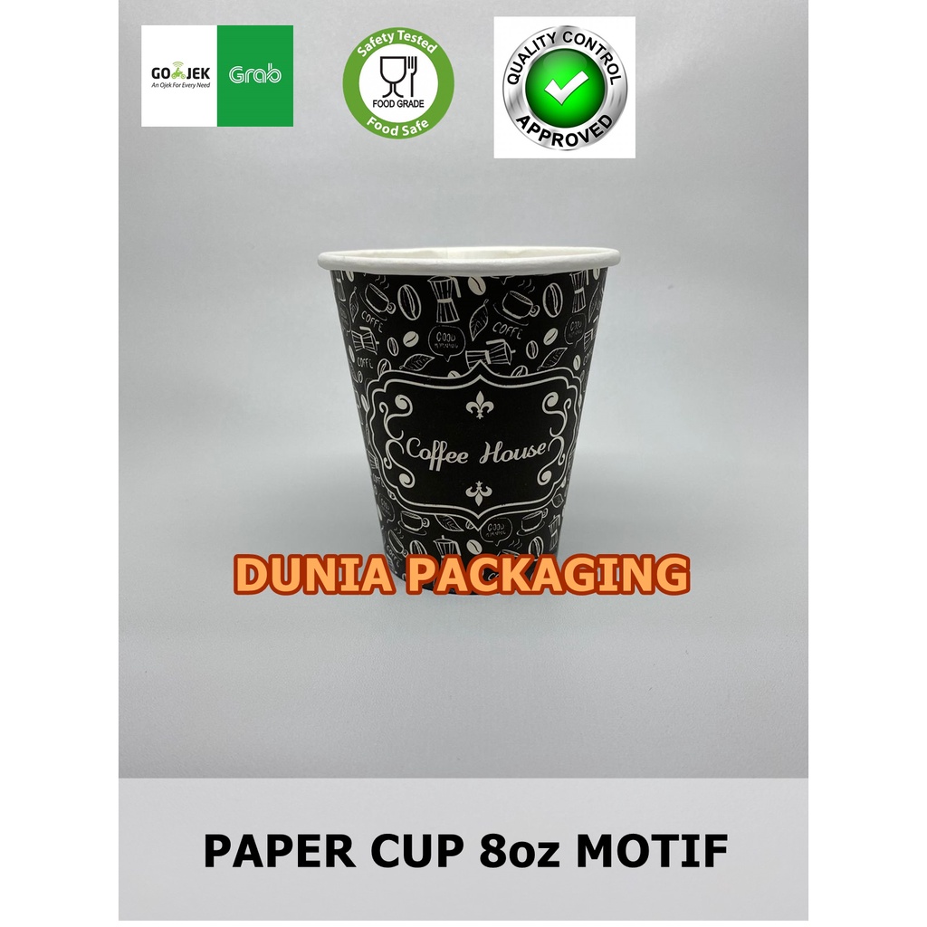 Jual Paper cup 8oz 50pcs Tebal Gelas Kertas Kopi Tahan Panas 240ml Medan | Shopee Indonesia