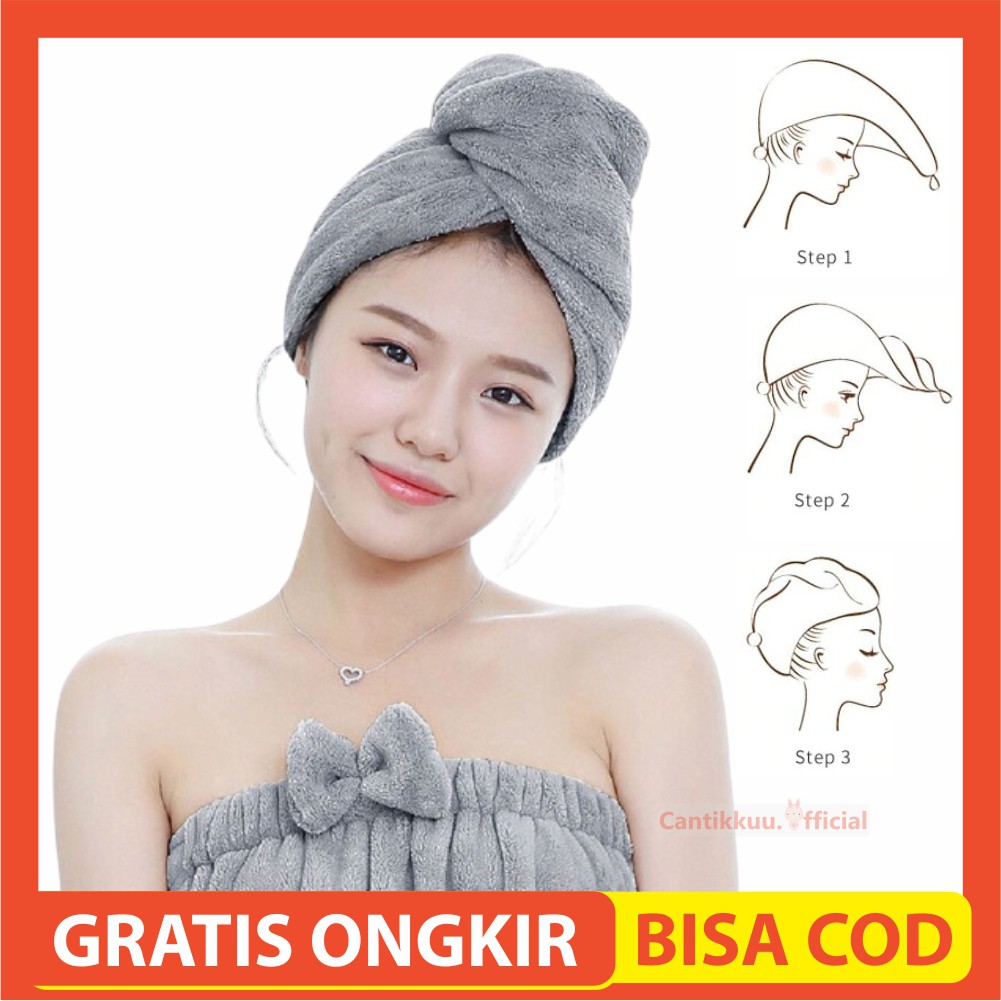 Jual [COD] HANDUK PENGERING RAMBUT HANDUK KERAMAS RAMBUT HANDUK RAMBUT ...