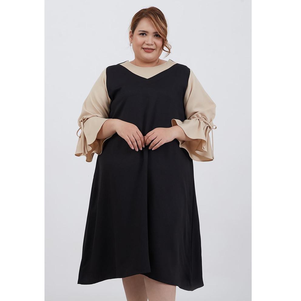 Jual pU7Code Sorabel - YF Harla Plain Drawstring Big Size Midi Dress ...