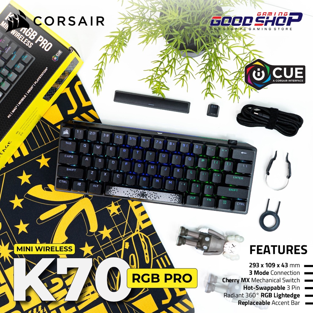 Jual K70 PRO MINI WIRELESS 60% CHERRY MX Speed Switch - Keyboard Gaming | Shopee Indonesia