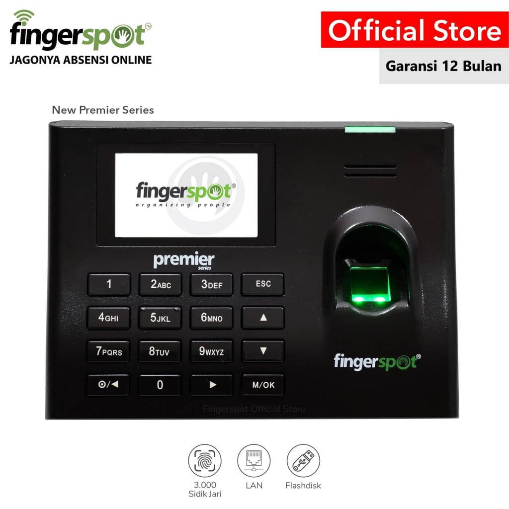 Jual Mesin Absensi Fingerspot New Premier Series - Mesin Absensi Sidik ...