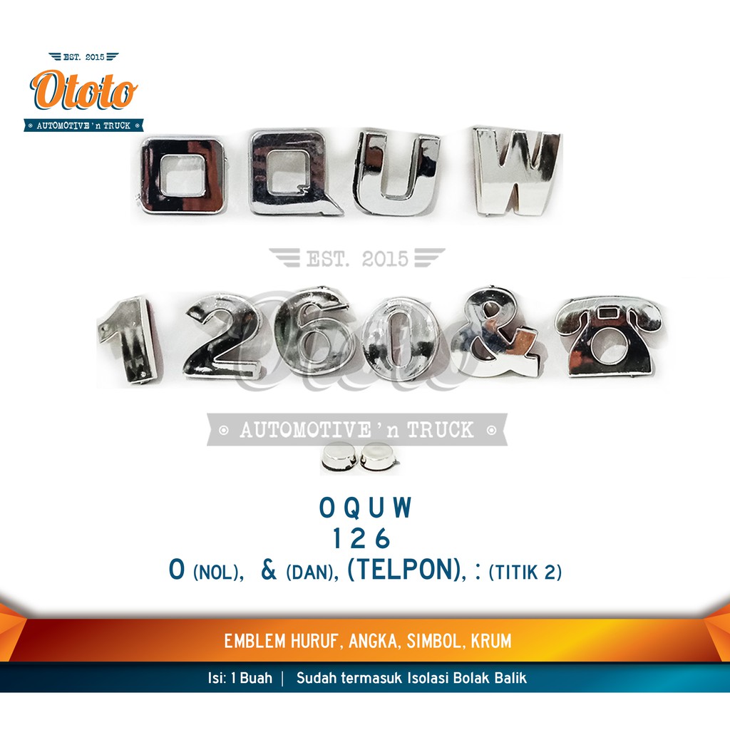 Jual Emblem ABJAD SIMBOL ANGKA | Shopee Indonesia