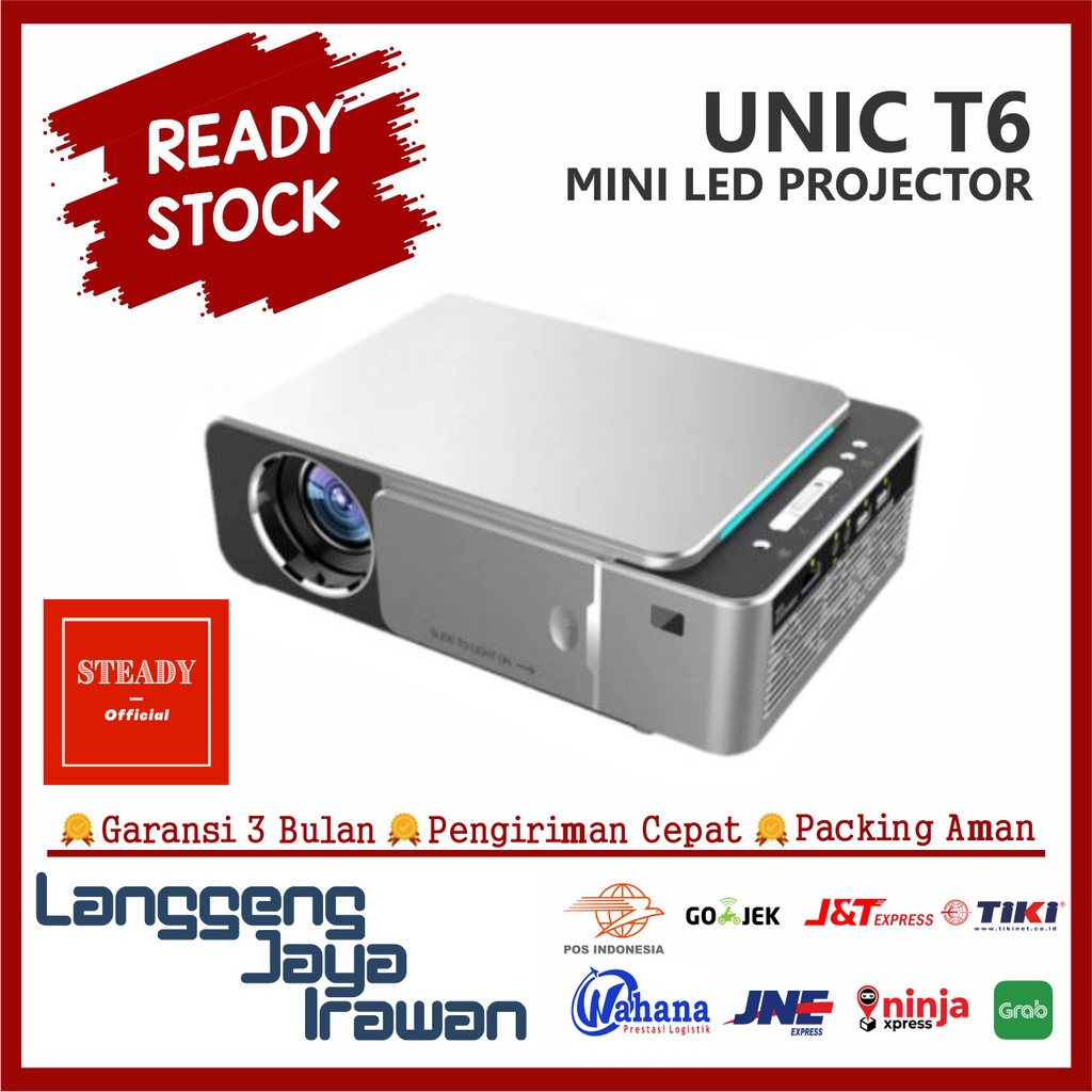 Jual UNIC T6 MINI LED PROJECTOR 3000 LUMENS PROYEKTOR Wifi Mirror Bukan ...