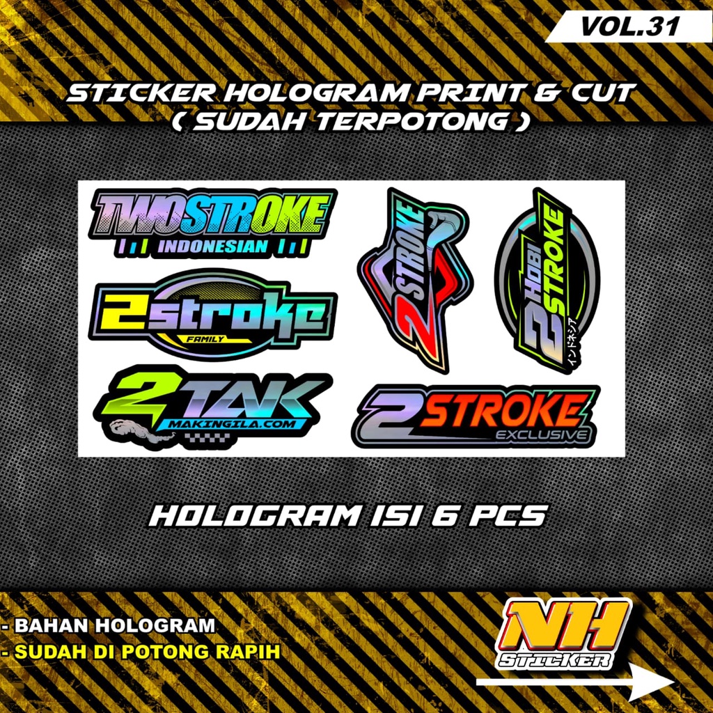 Jual Stiker Racing Hologram 2 TAK Stiker Motor | Shopee Indonesia