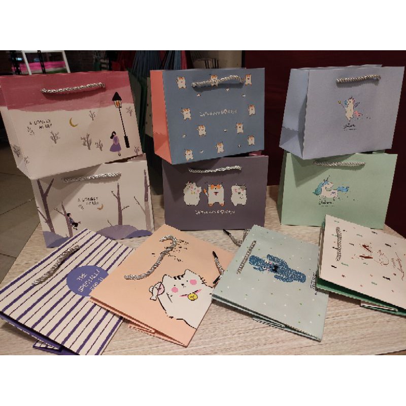 Jual Paper Bag Lucu MINI Ukuran 14.5x19.5x8.5cm | Shopee Indonesia