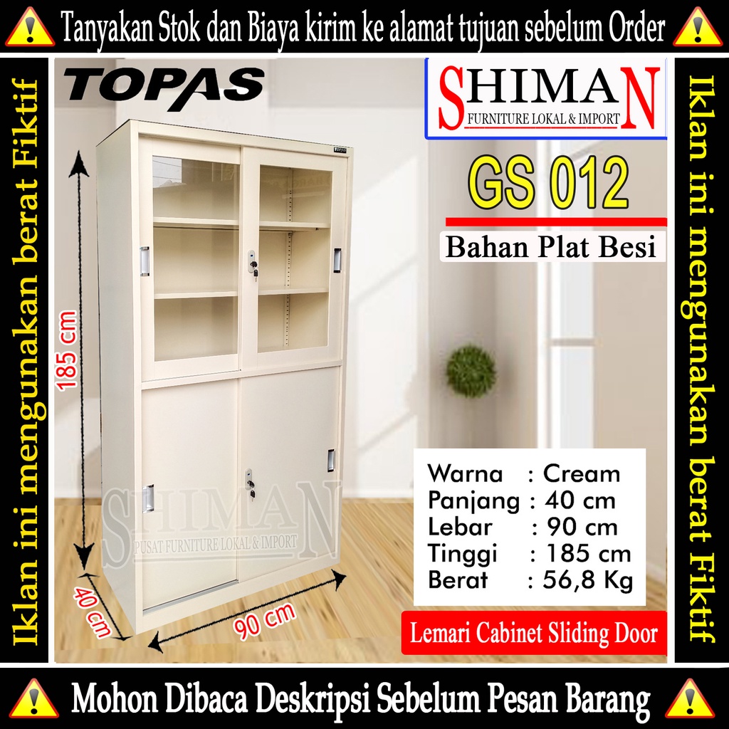 Jual Lemari Arsip Besi GS 012 Sliding Door GS 012 TOPAS | Shopee Indonesia