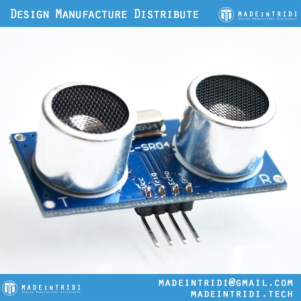 Jual Sensor Ultrasonic Hc Sr04 Sensor Jarak Sr04 For Arduino Shopee