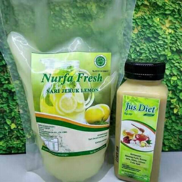 Jual NURFA FRESH Duo tokcer, (jus diet +sari jeruk lemon 500ml ...
