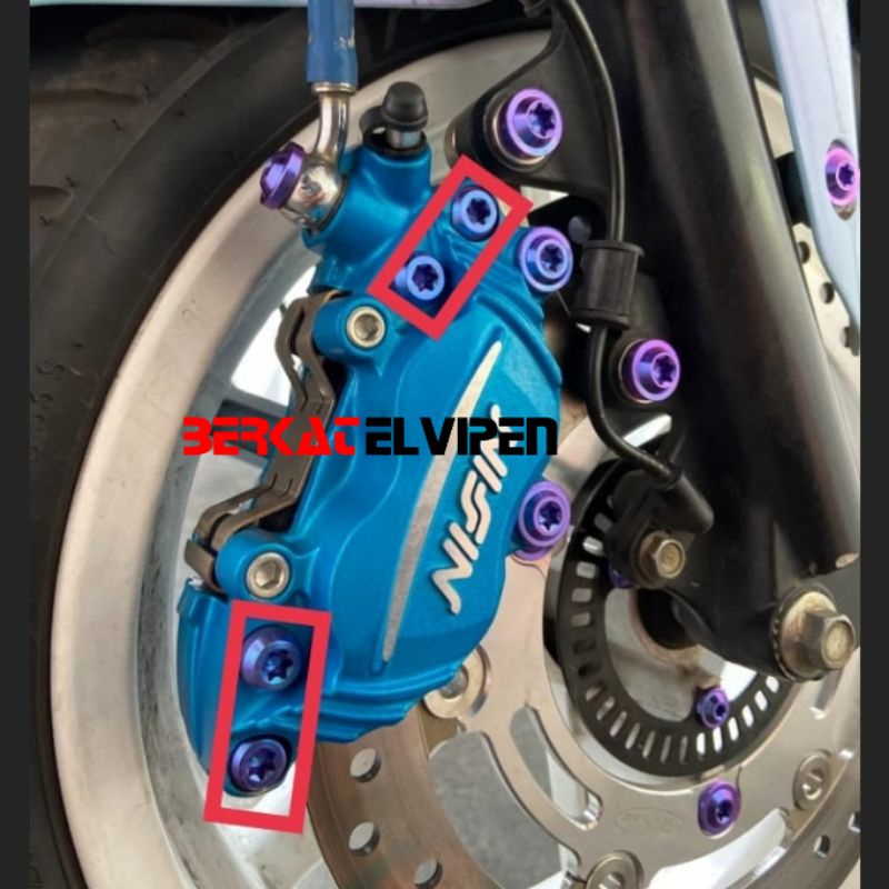 Jual Baut Titanium Small Head Tojosan Kaliper Brembo 4 Piston Universal Gr5 | Shopee Indonesia