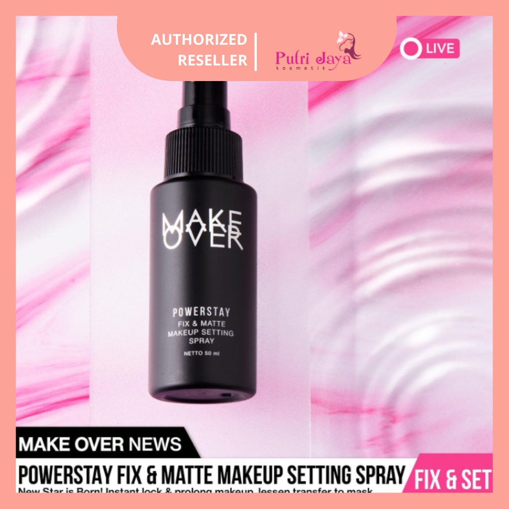 Jual MAKEOVER Powerstay Fix & matte Makeup Setting Spray | Shopee Indonesia