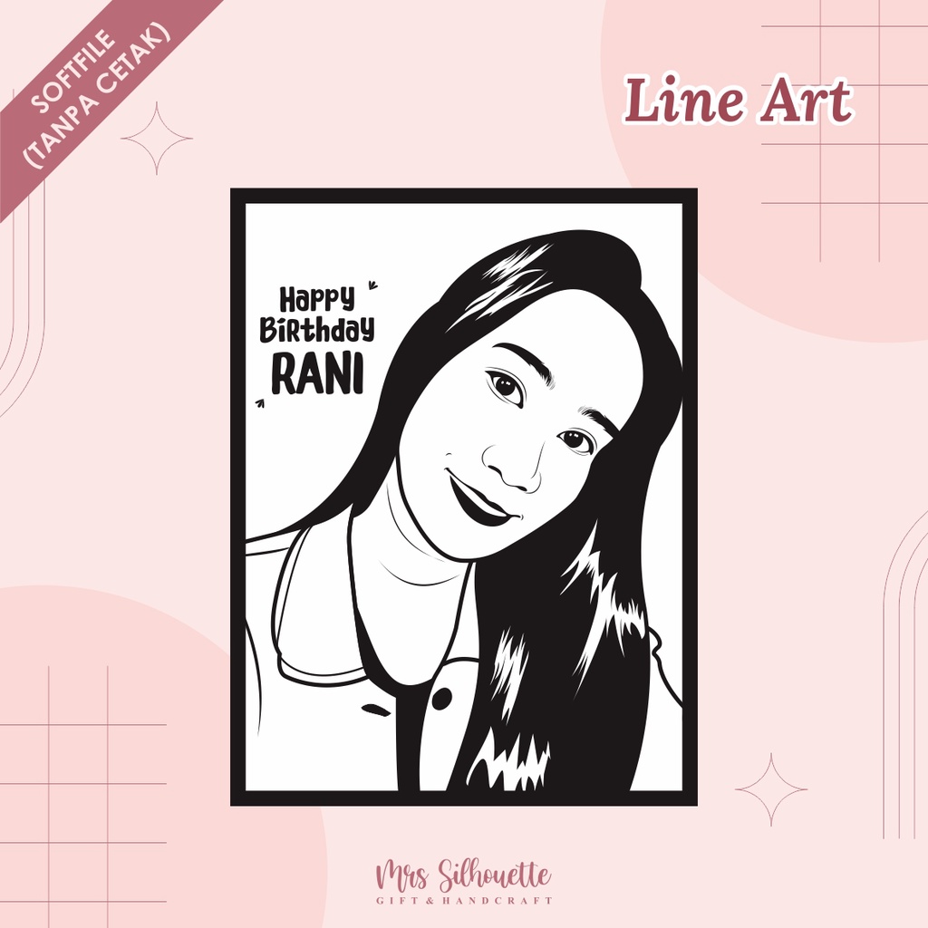 Jual [PROSES KILAT] LINE ART DIGITAL / HADIAH ULTAH / WEDDING / WISUDA ...