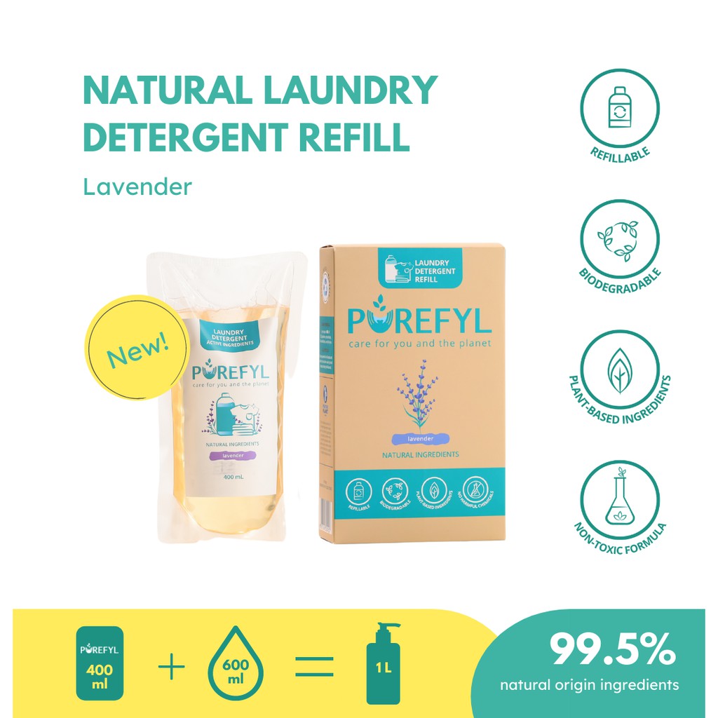 Jual REFILL - Natural Laundry Detergent | Sabun Deterjen Natural 1000 ...