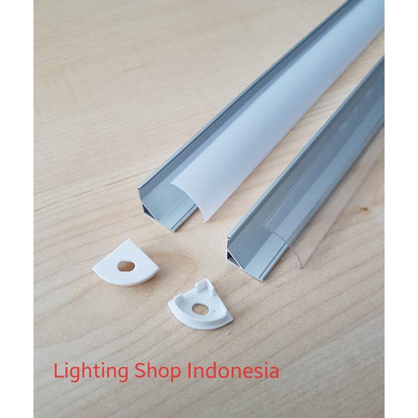 Jual Solusi Kap lampu batangan alumunium bentuk segi tiga rumah strip ...