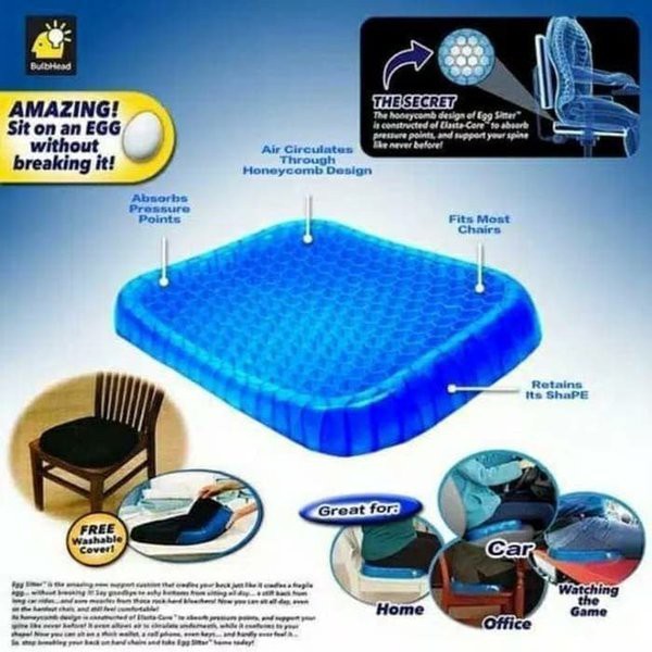 Jual ALAS DUDUK GEL SILICON SARANG LEBAH - BANTAL DUDUK KESEHATAN ...