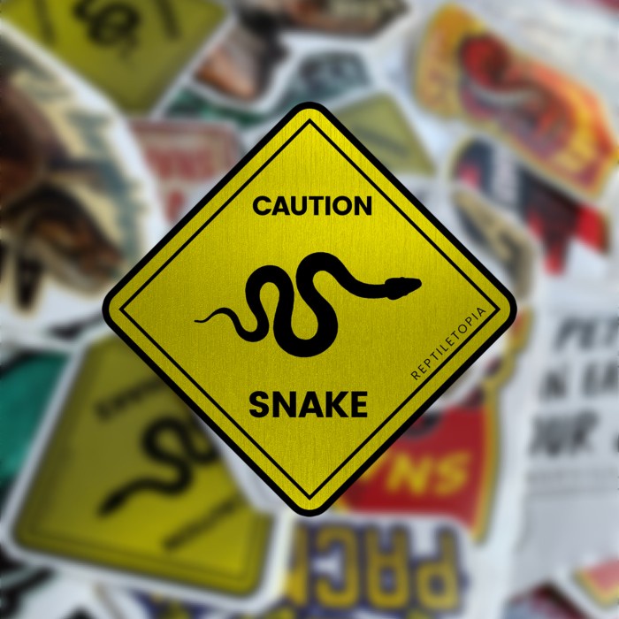 Jual Sticker Reptile Caution Snake by Reptiletopia bukan retic ball ...