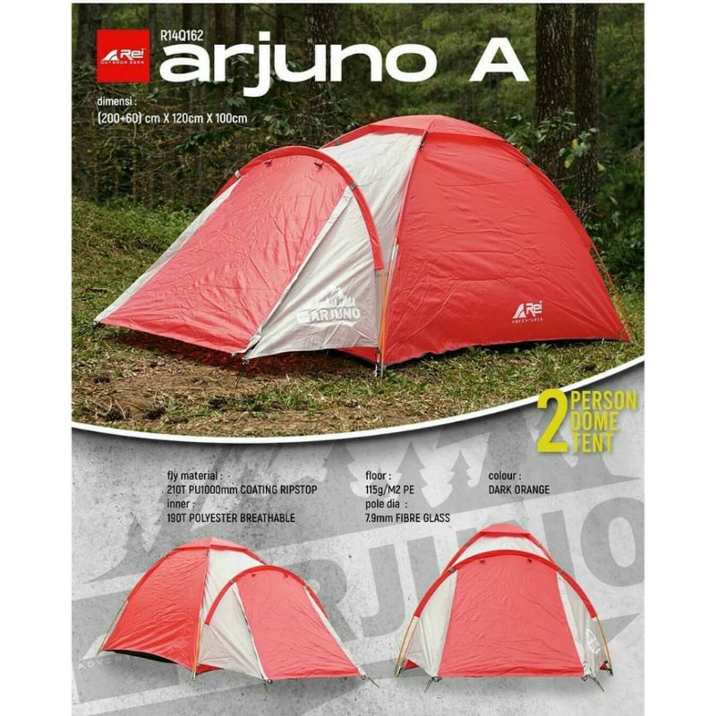 Jual TENDA KAPASITAS 2P AREI ARJUNO A BONUS FLYSHEET | TENDA DOME KAP 2 ...
