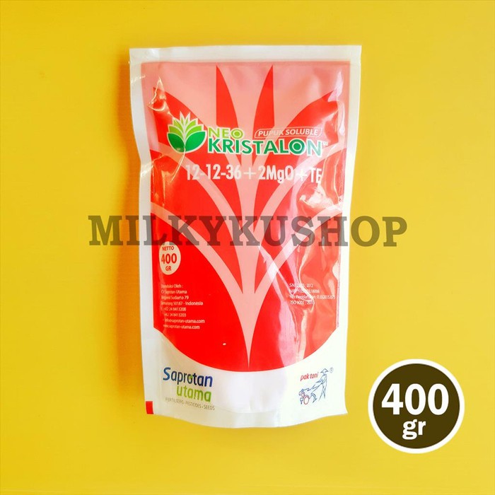 Jual PUPUK NEO KRISTALON MERAH 400 GRAM KEMASAN PABRIK PAK TANI BUAH ...