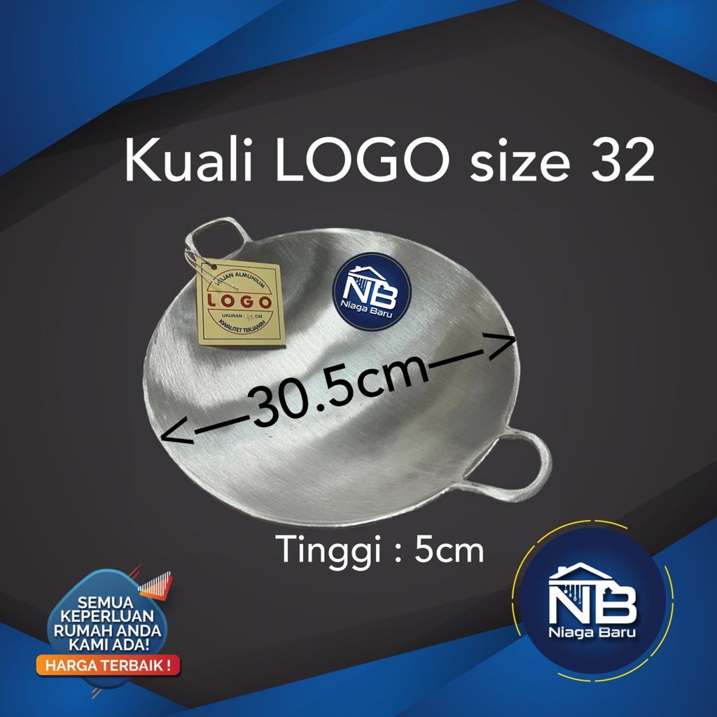 Jual Kuali Wajan Logo 32 cm Aluminium | Shopee Indonesia
