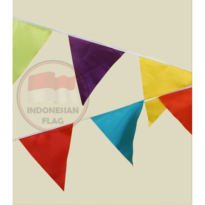 Jual Bendera segitiga dekorasi festival dan event warna warni per 1 ...