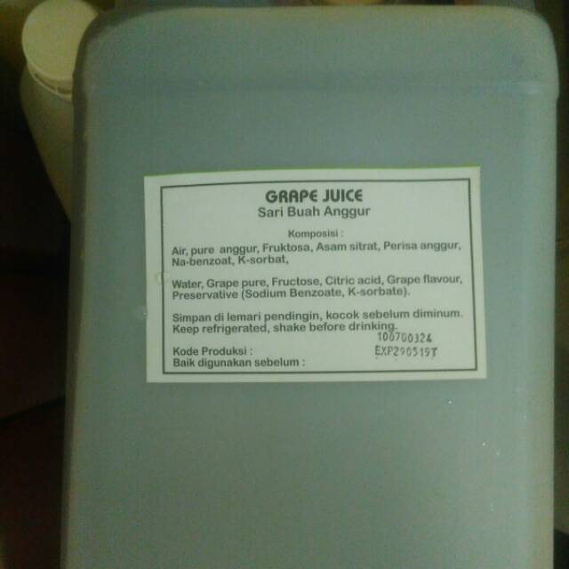 Jual Grape Juice / Jus Anggur 5 liter | Shopee Indonesia