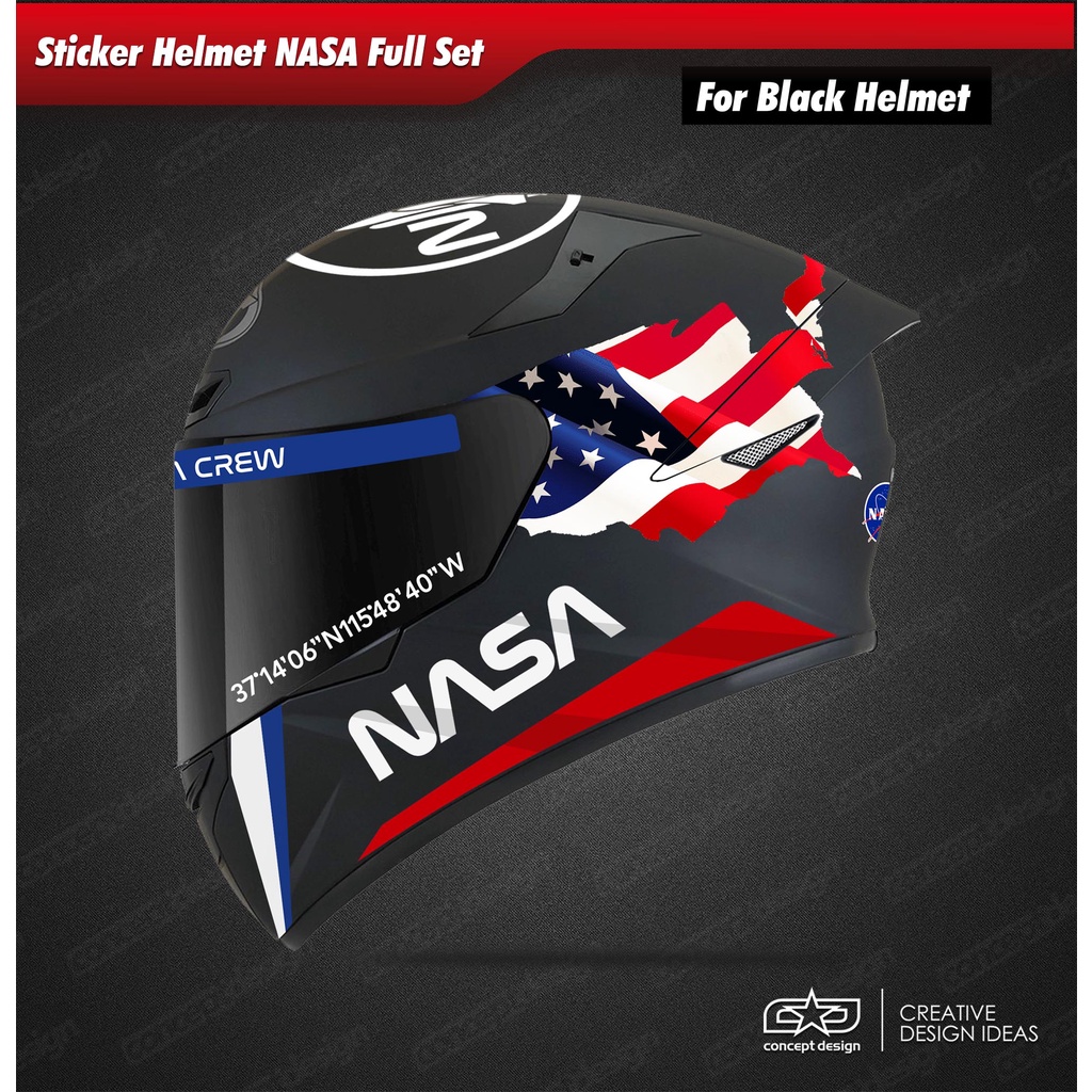 Jual Sticker Helmet Nasa Full Set | Shopee Indonesia