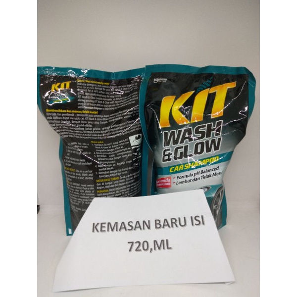Jual Kit Wash & Glow, Shampoo Cuci Mobil Kemasan Refill 720ML | Shopee ...