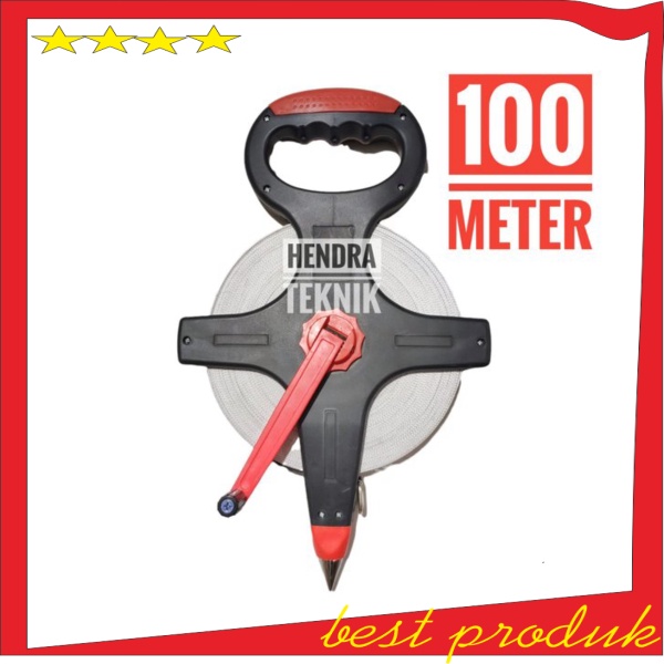Jual METERAN FIBER HIOSHI 100M ROL METER TANCAP HD METERAN TUSUK FIBER ...