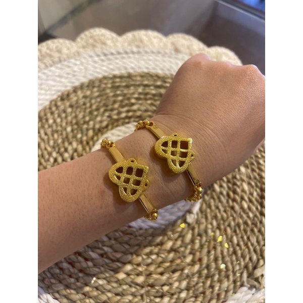 Jual Perhiasan gelang love bolong emaslapis250ml | Shopee Indonesia