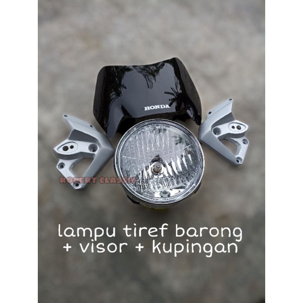 Jual 01 visor tiger revo tiref barong set kupingan lampu depan headlamp ...