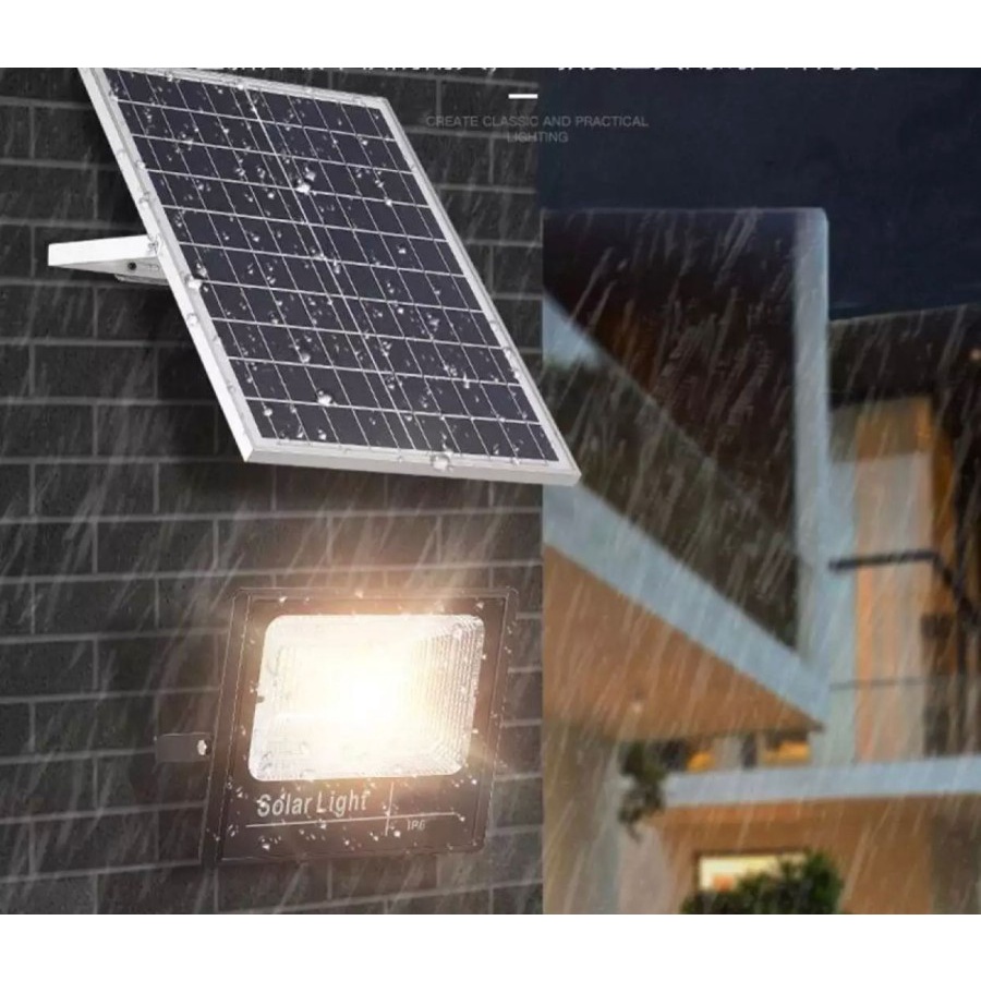 Jual lampu sorot tembak 40 w 100 watt solar panel tenaga sinar matahari ...