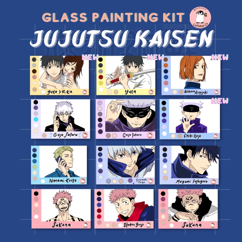Jual Glass Painting Kit Jujutsu kaisen | DIY Paint By Numbers Anime ...
