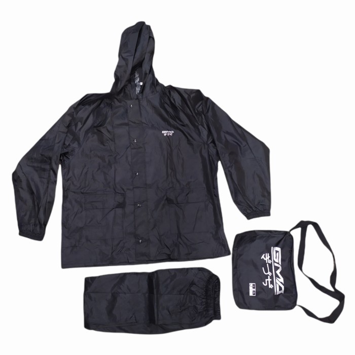 Jual Jas Hujan GMA 5 Black RainCoat Jaket Hujan | Shopee Indonesia