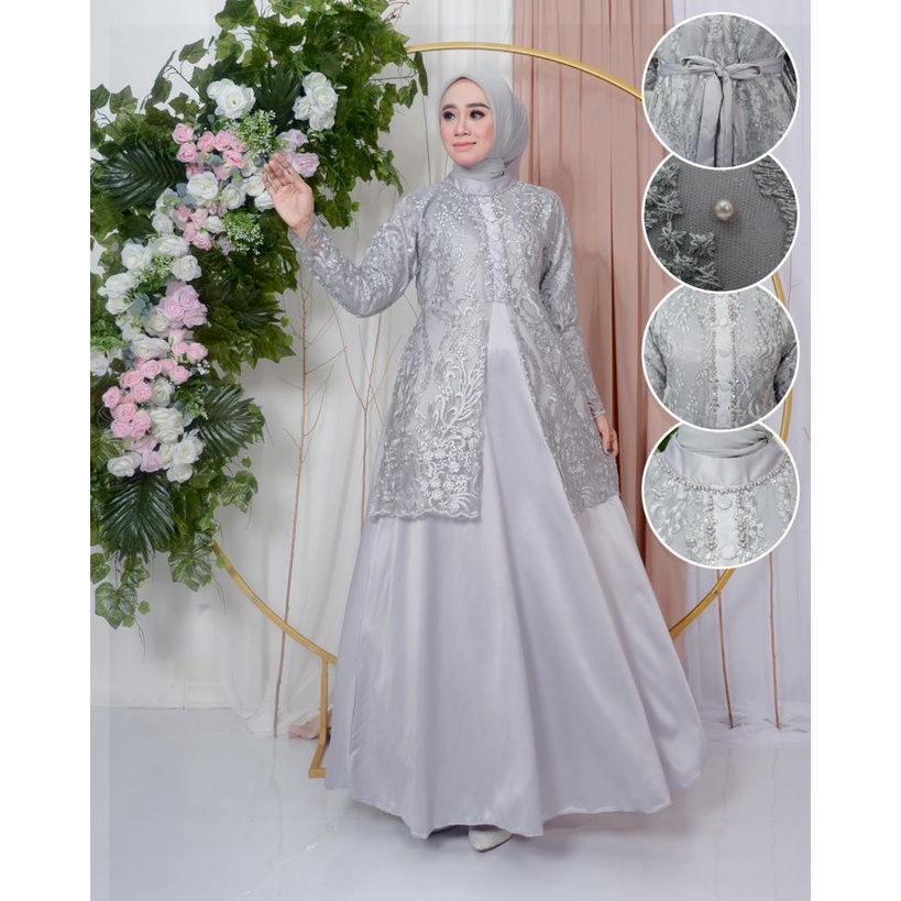 Jual GAMIS KONDANGAN NAUREN DRESS / GAMIS MAXI TILE SATIN VELVET / GAMIS PESTA TERBARU / GAMIS ...