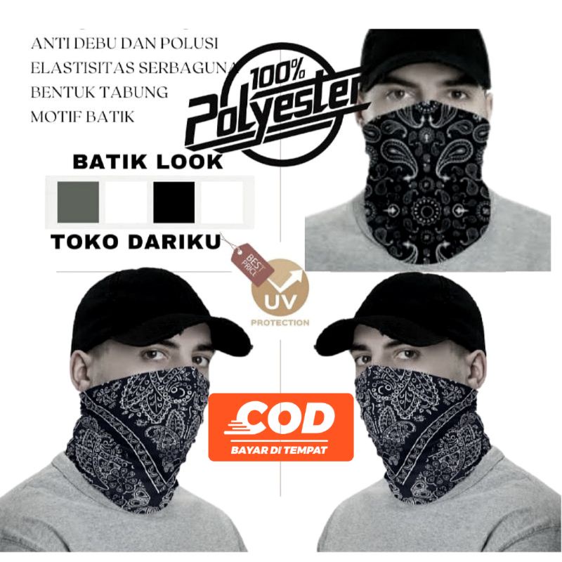 Jual Masker Baff motif batik / masker batik / Baff serbaguna elastis ...