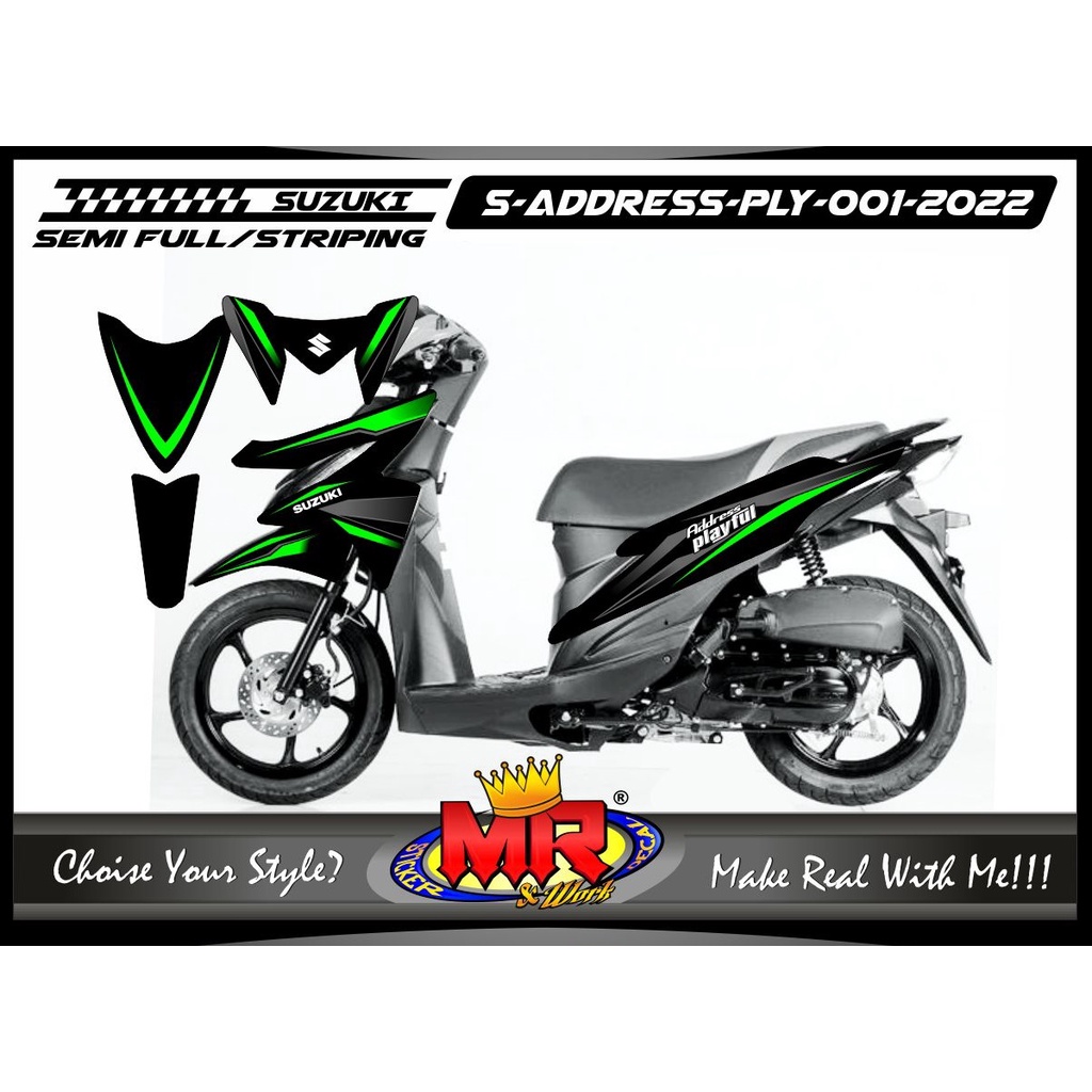 Jual Decal Stiker Suzuki Address Playful Stiker Grafis Racing Body ...