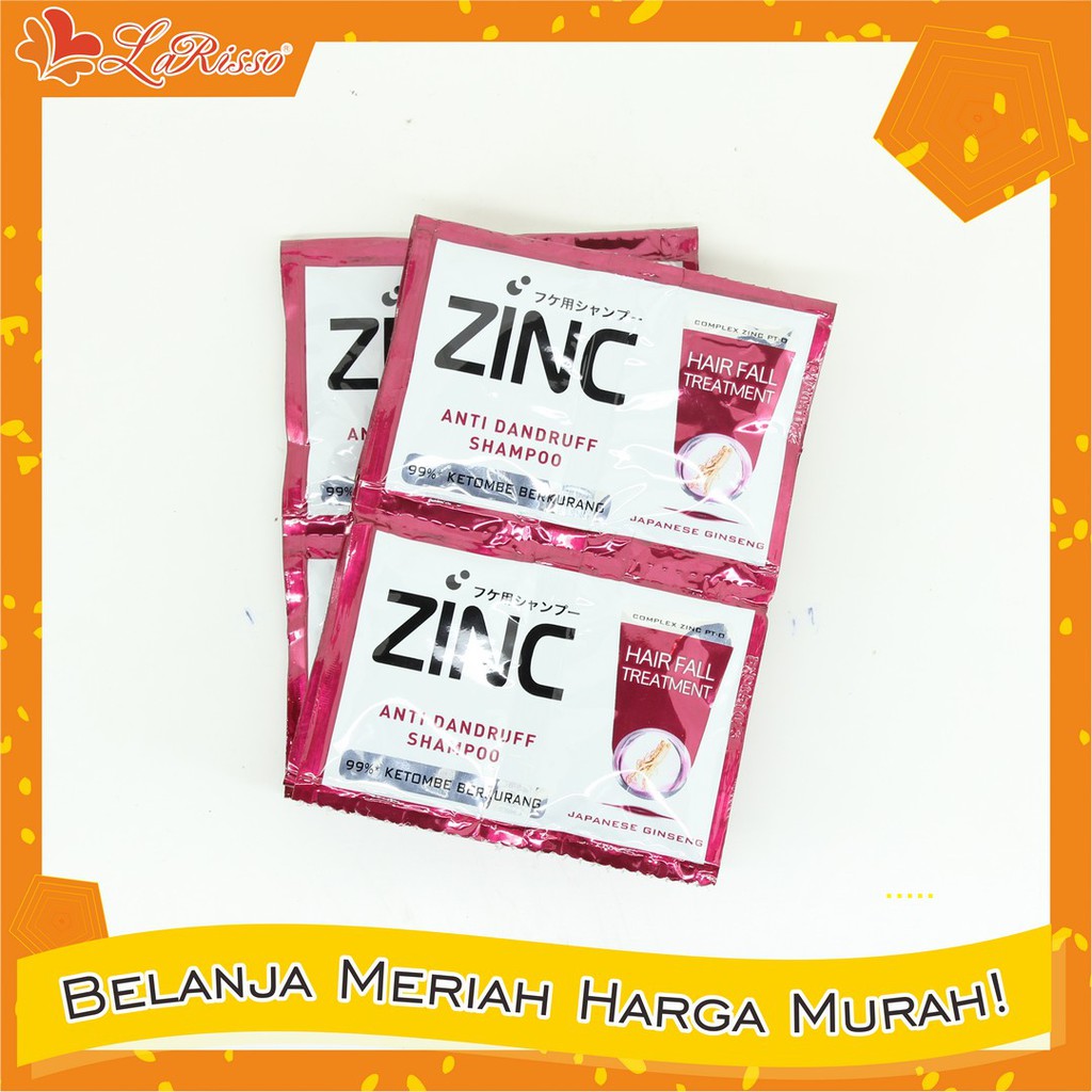 Jual ZINC SHAMPO RENTENG 12X10ML ANTI HAIR FALL (2RENTENG) | Shopee ...