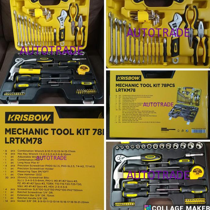 Jual ToolKit 78 Box Set Tool Kit ORIGINAL Krisbow Kotak Perkakas Mekanik | Shopee Indonesia