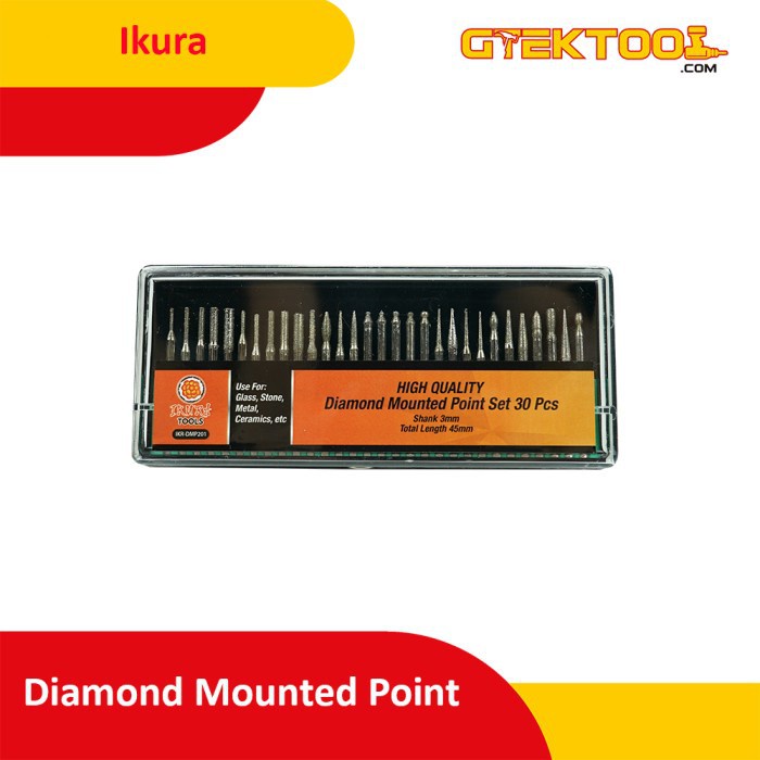 Jual Ikura Diamond Mounted Pointer Set 30 Pcs Mata Ukir Mini Die ...