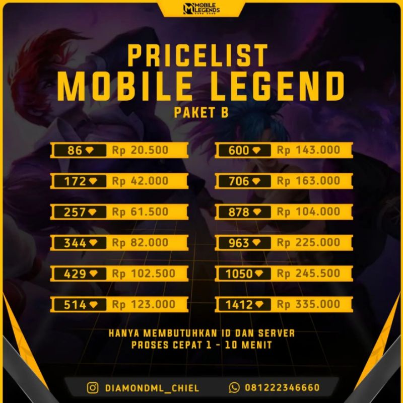 Jual DIAMOND MOBILE LEGEND| TOP UP DIAMOND ML | TOP UP MURAH DM ML ...