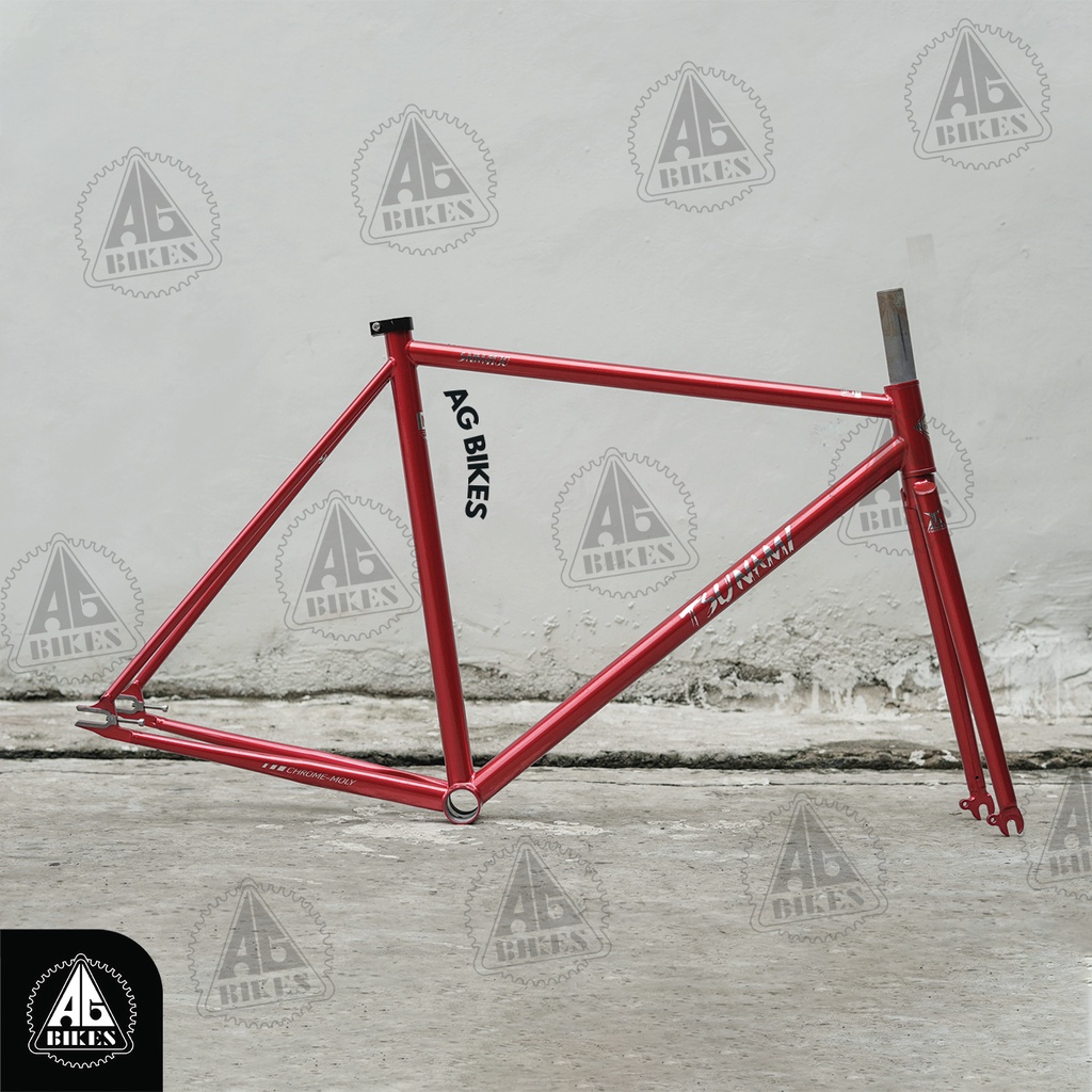 Jual Frame + Fork Tsunami SNM 4130 Chromoly | Shopee Indonesia