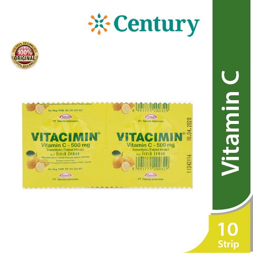 Jual Vitacimin Lemon 1 Strip Isi 2 Tablet / Tablet Hisap Vitamin C ...