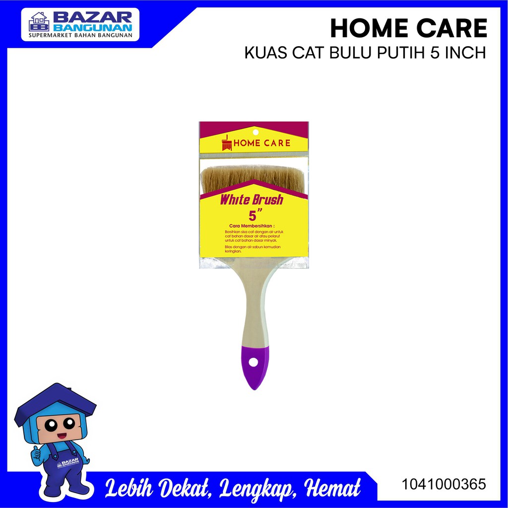Jual Home Care - Kuas Cat Minyak Tembok Paint Brush 5 Inch Inci In Bulu ...