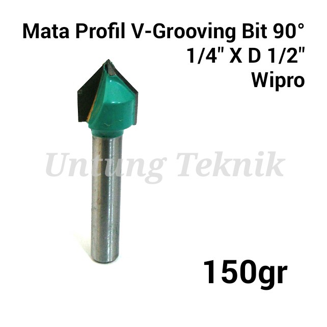 Jual WIPRO 90 Deg X 1/4 X 1/2 Inch Mata Profil - Router - V Groving ...