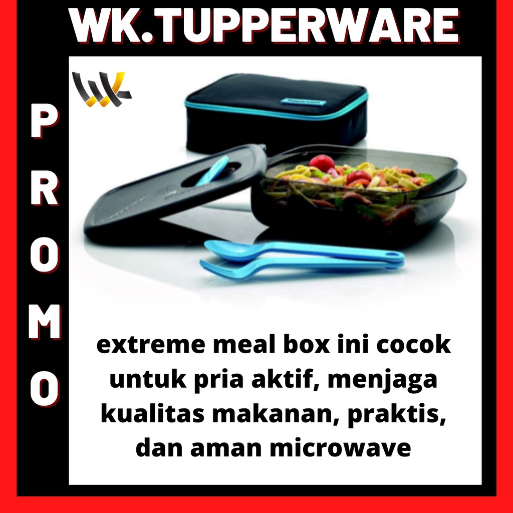 Jual LUNCH BOX SET TUPPERWARE BEKAL MAKANAN SET TUPPERWARE EXTREME MEAL ...