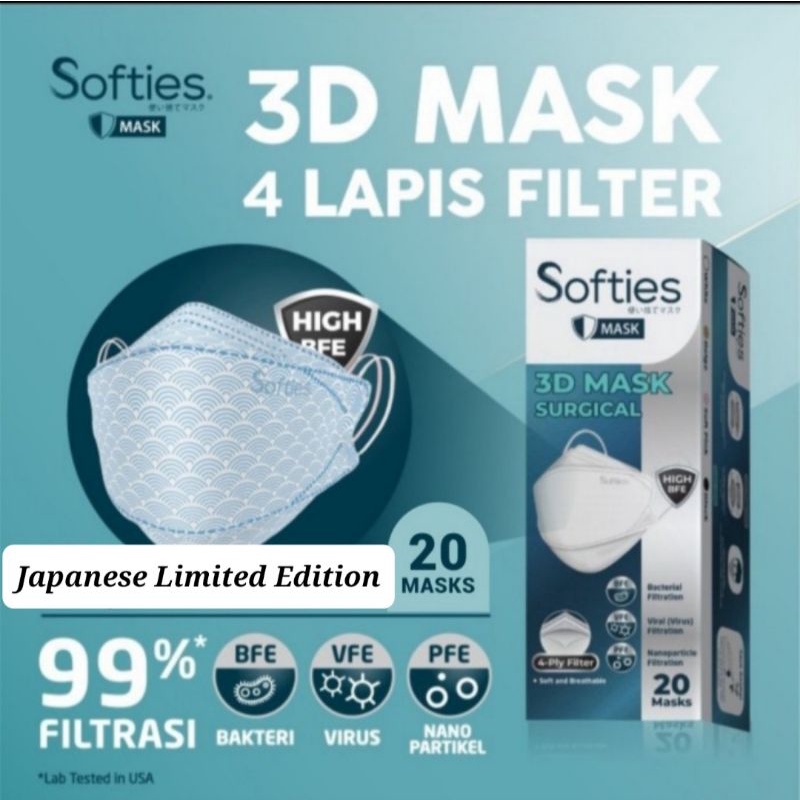 Jual Softies 3D Mask Surgical (MOTIF JAPANESE) LIMITED EDITION Masker ...