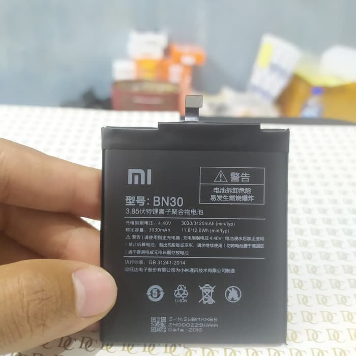 Jual BATTERY BATRE BATERAI XIAOMI REDMI 4A || BN30 ORIGINAL 100% | Shopee Indonesia